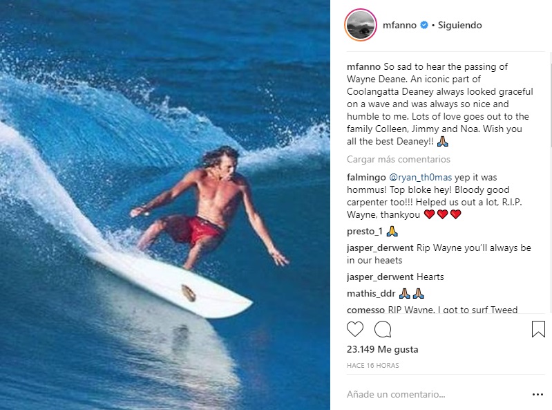 Leyenda australiana Wayne Deane falleció a los 66 años | Olas Perú ...